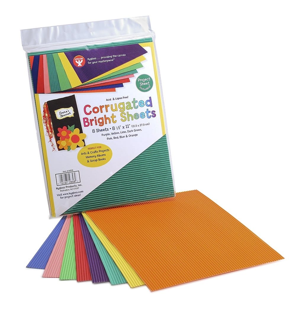 Corrugated Paper | Colorful Corrugated Cardstock | Hygloss